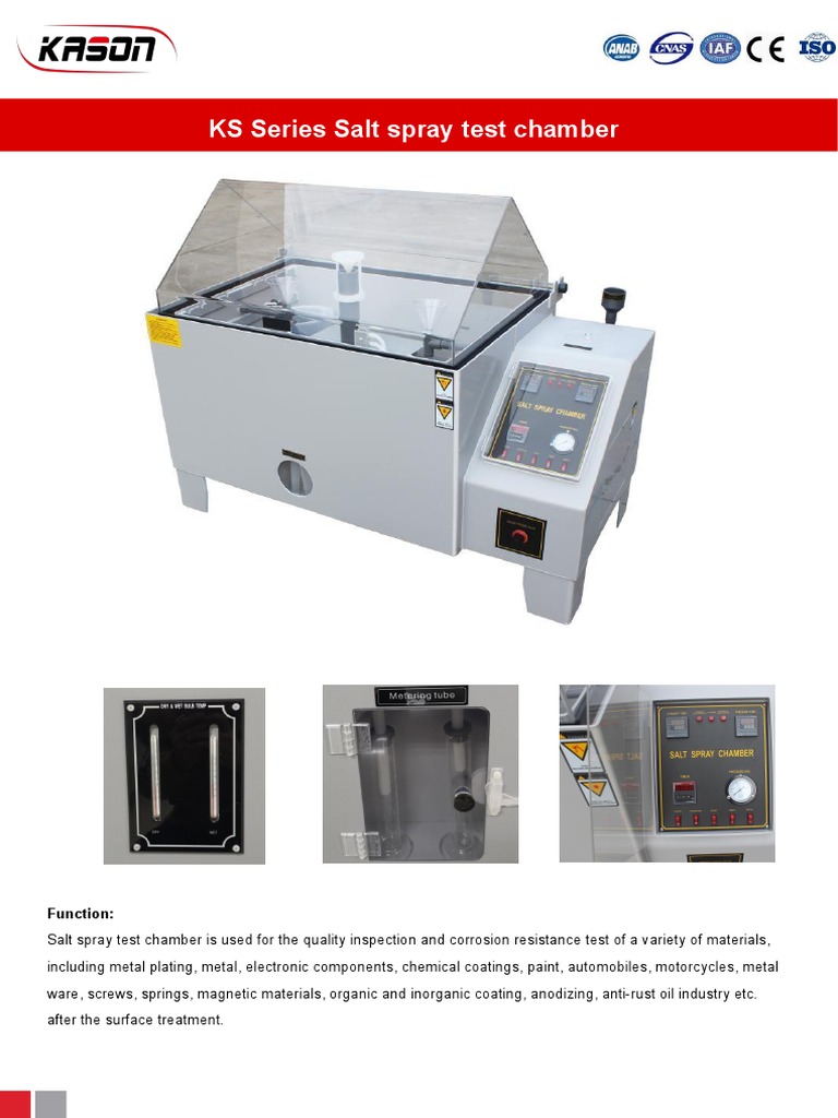 KS Series Salt spray test chamber | PDF | Physical Sciences | Applied ...