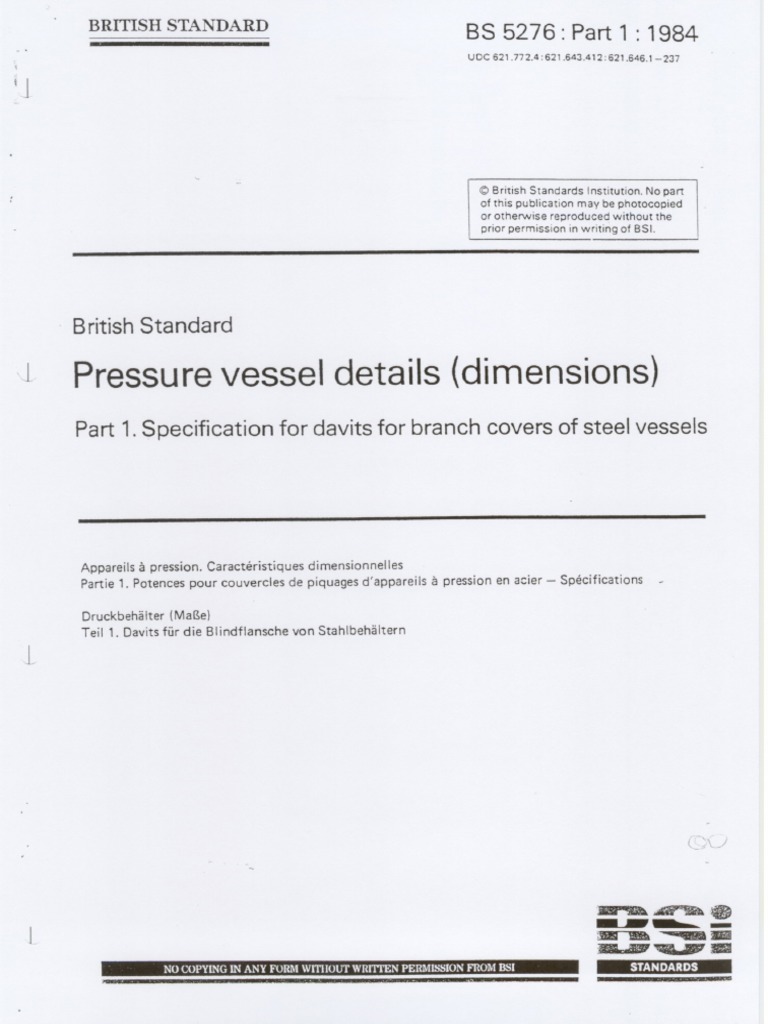 BS 5276 Part1-1984 | PDF