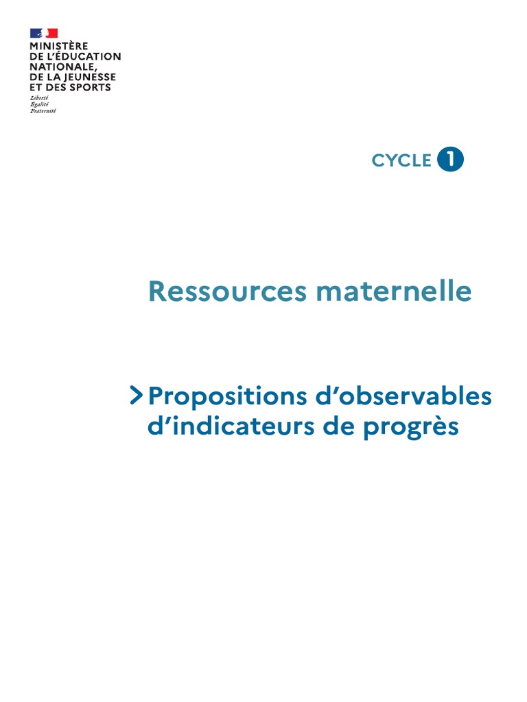Ressources Cycle1 Propositions Observables | PDF Ressources Cycle1 Propositions Observables | PDF