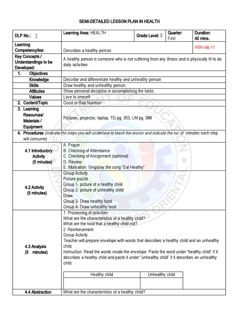 Health Iii - Q1 - Melc Based DLP | PDF