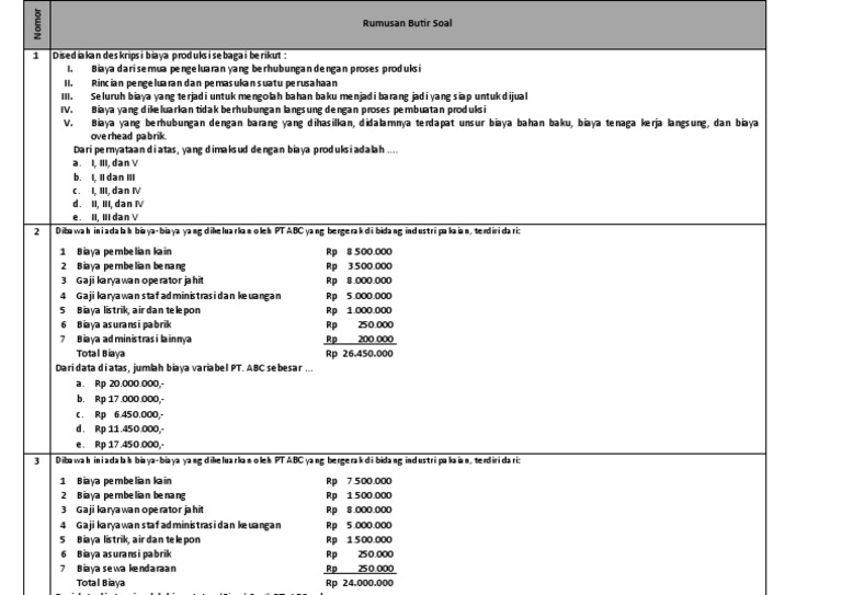Latihan Soal PKK Kelas Xi Multimedia | PDF