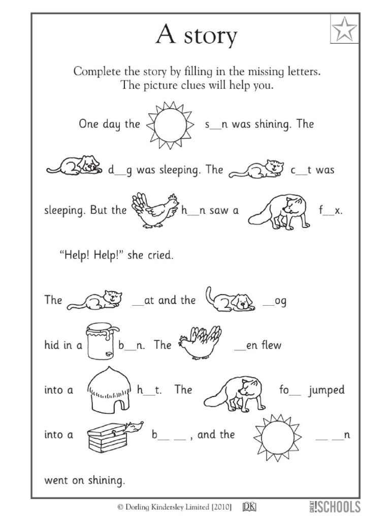 Complete The Story and Rhyming | PDF