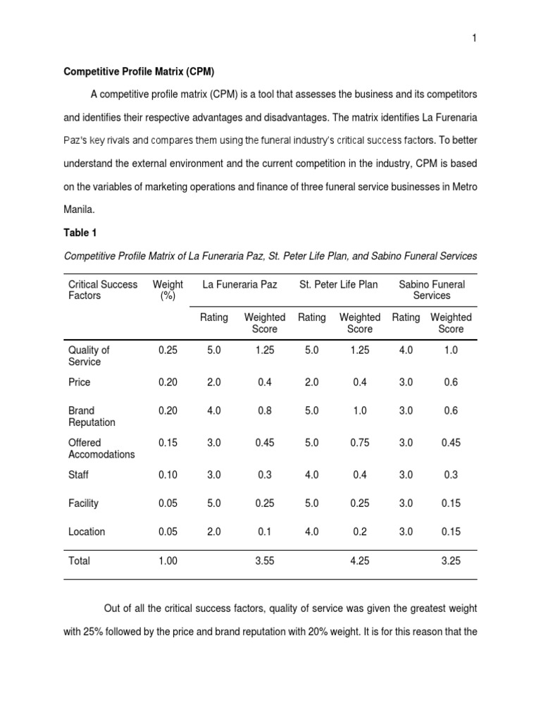 Group 3 Mm1 2 CPM Efe Matrix | PDF