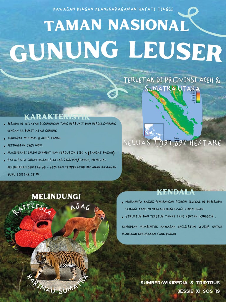 Geo Poster Taman Nasional Gunung Leuser | PDF