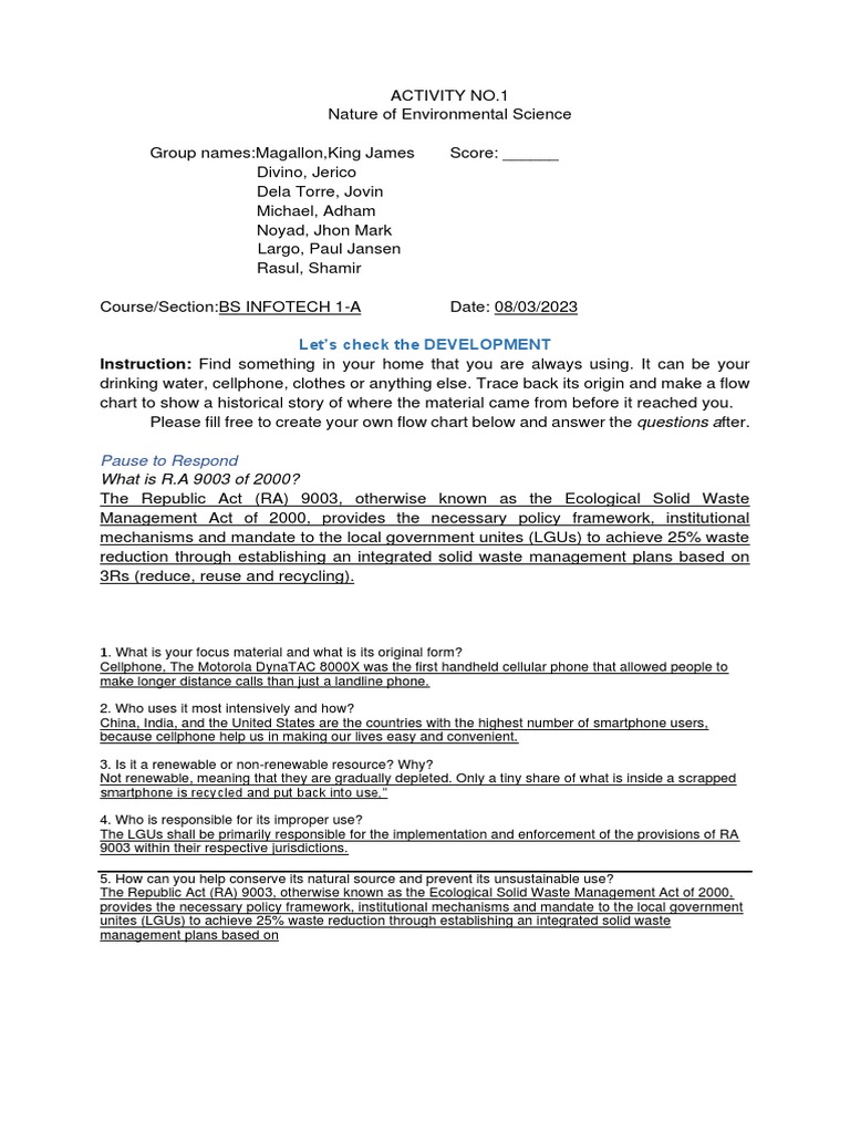 Module 1 Lecture Notes Envi Sci. | PDF | Overfishing | Pollution