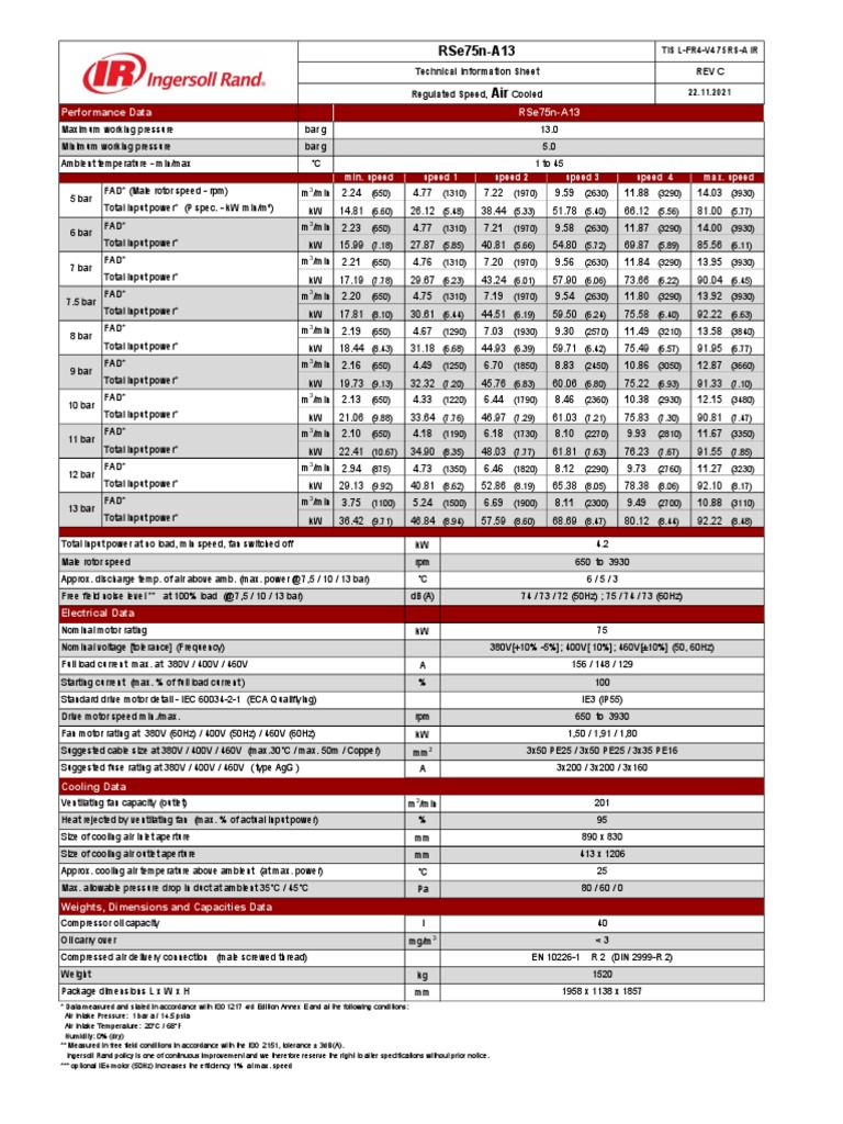14 1 22 Engineering Datasheet Rse75n A13 Revc | PDF | Electric Power ...