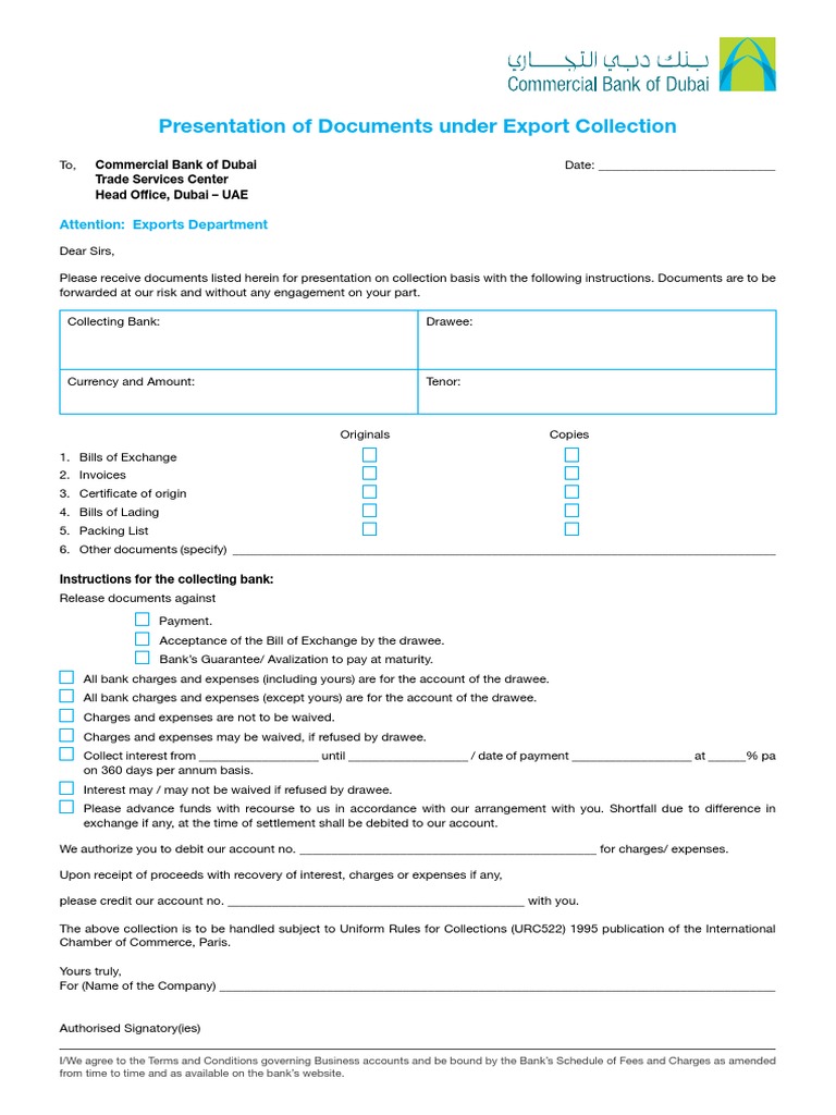 Presentation of Documents Under Export Collection Update | PDF ...