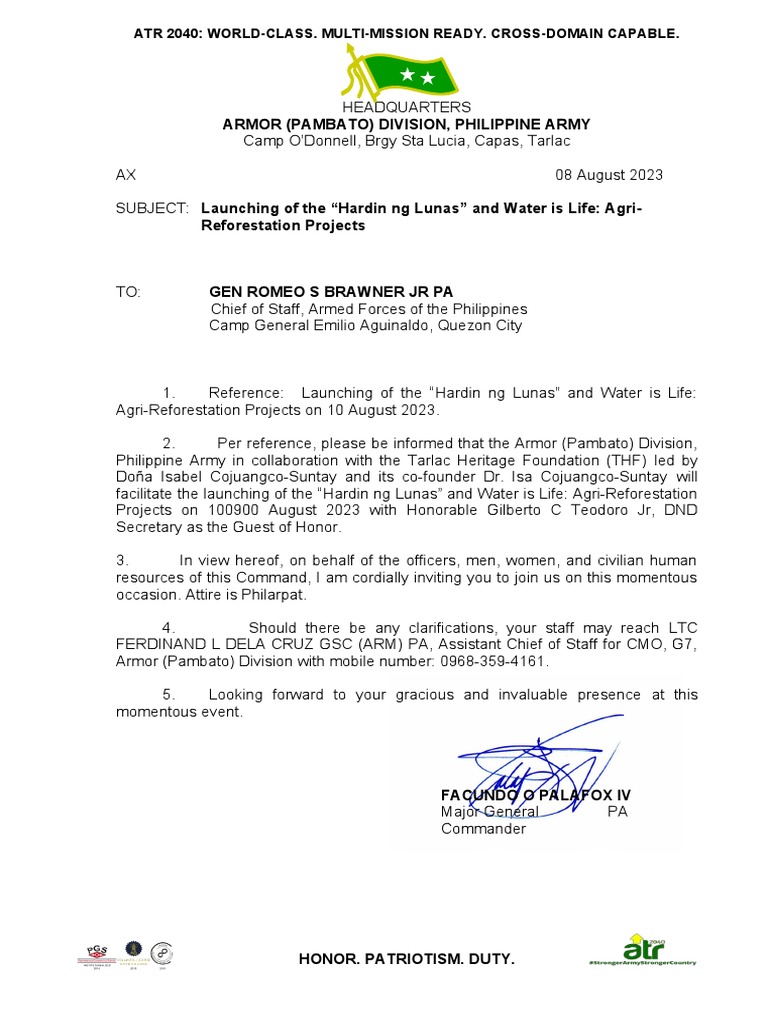 Gen Brawner Csafp | PDF