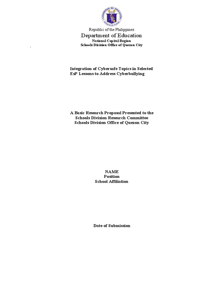 BASIC Research Proposal Template | Download Free PDF | Survey ...