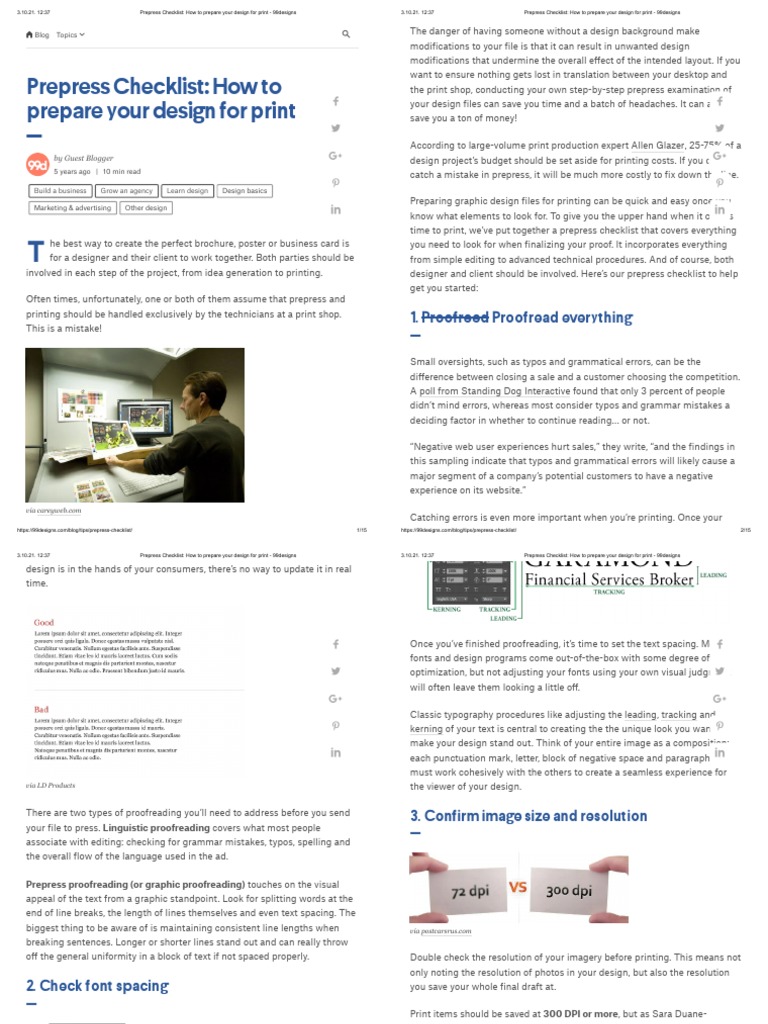 Prepress Checklist - How To Prepare Your Design For Print - 99designs ...