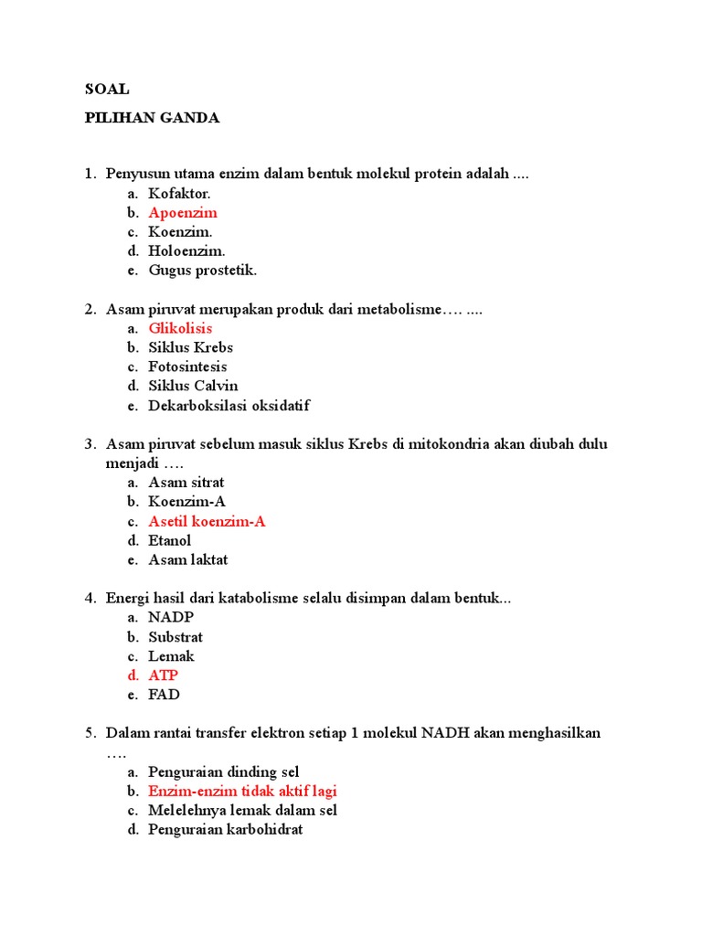 SOAL BAB 2 BIOLOGI | PDF