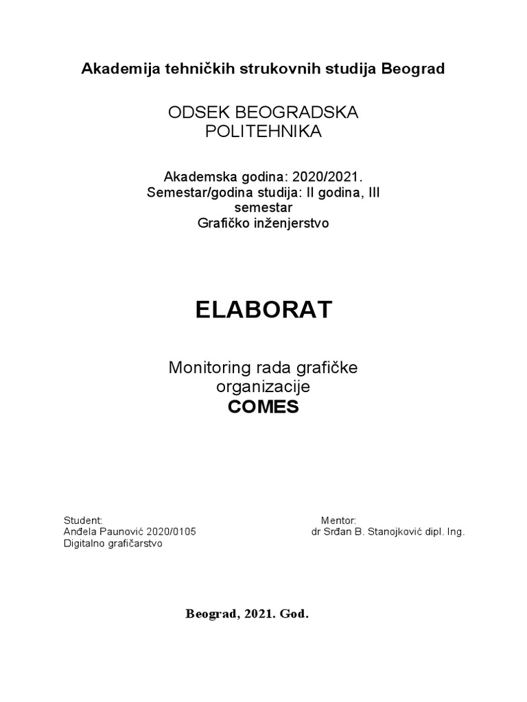 Elaborat | PDF