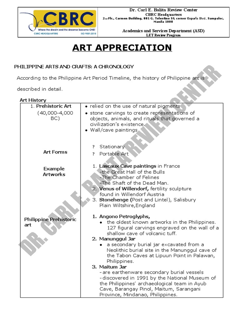 Art Appreciation With Assessment | PDF | Baroque Music | Color