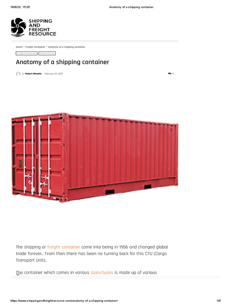 Anatomy of Shipping Containers Explained | PDF | Cargo | Door
