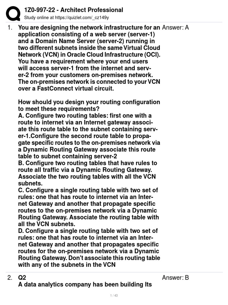 OCI Professional 2023 | PDF | Cloud Computing | Databases