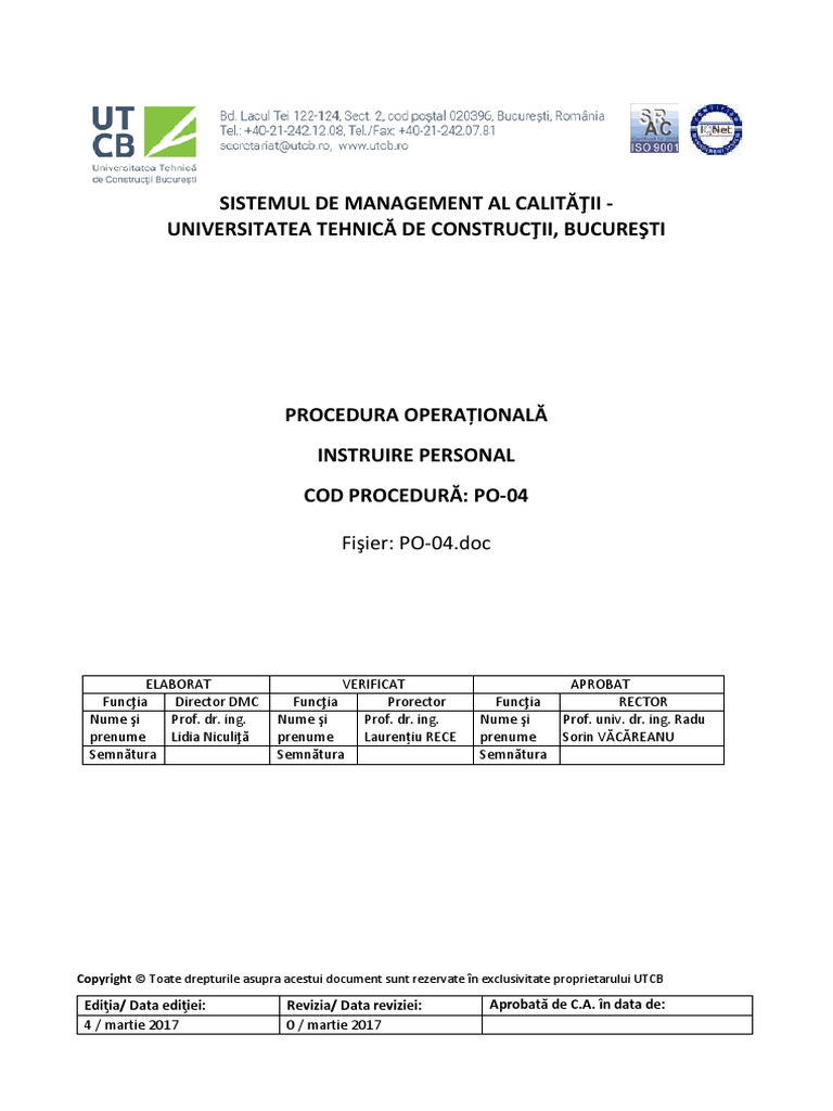 PO 04 Ed.4 Instruire Personal | PDF