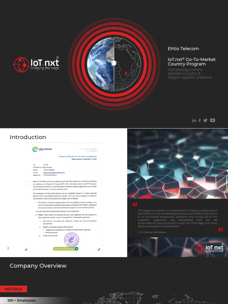 IoT - NXT - Country Localisation GTM - Ethiopia - Rev0.2 | PDF | Internet Of Things | Cloud ...