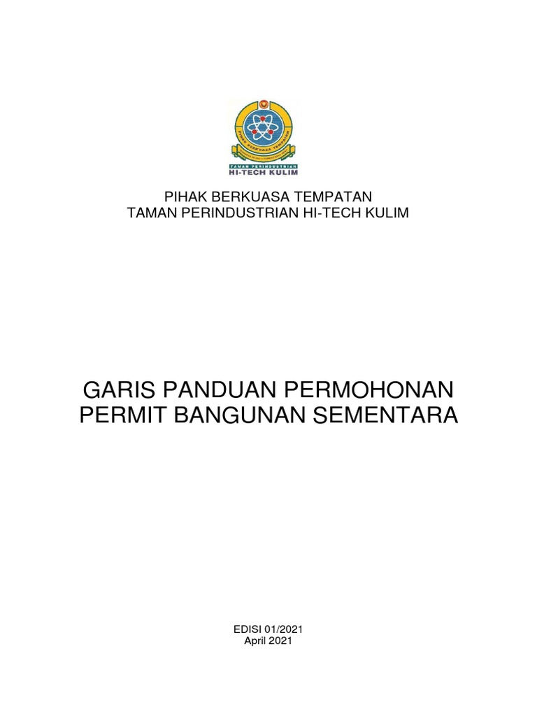 GP Permit Bangunan Sementara PBT Hi Tech Kulim | PDF