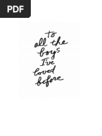 To All The Boys I've Loved Before | PDF