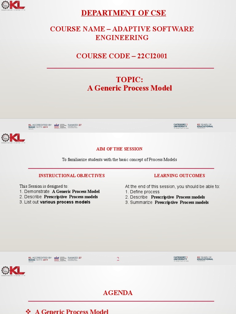 A Generic Process Model Session 3 | PDF | Computers | Technology ...