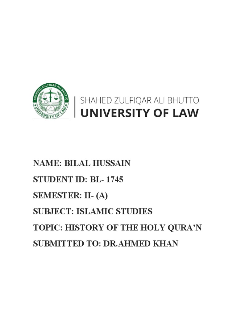 Isl Assignment 3 | PDF | Abrahamic Religions | Religious Belief And ...