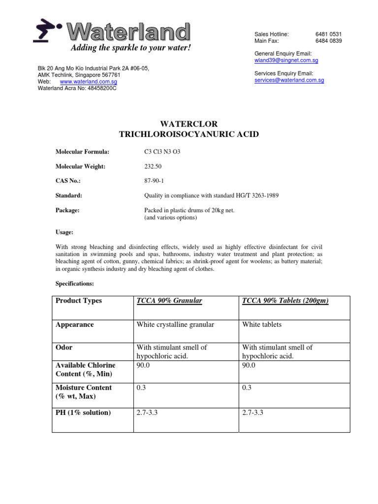 Spec - Waterclor Tcca | PDF