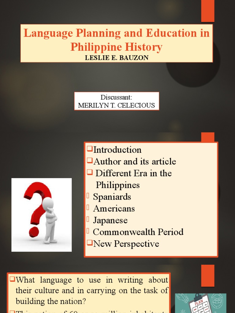 Language Planning in Philippine Education | PDF | Philippines | Human ...