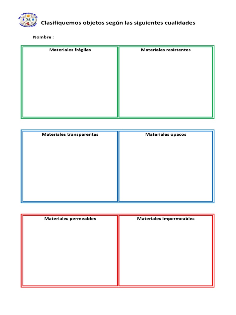 Clasificar Objetos Segun Sus Cualidades | PDF
