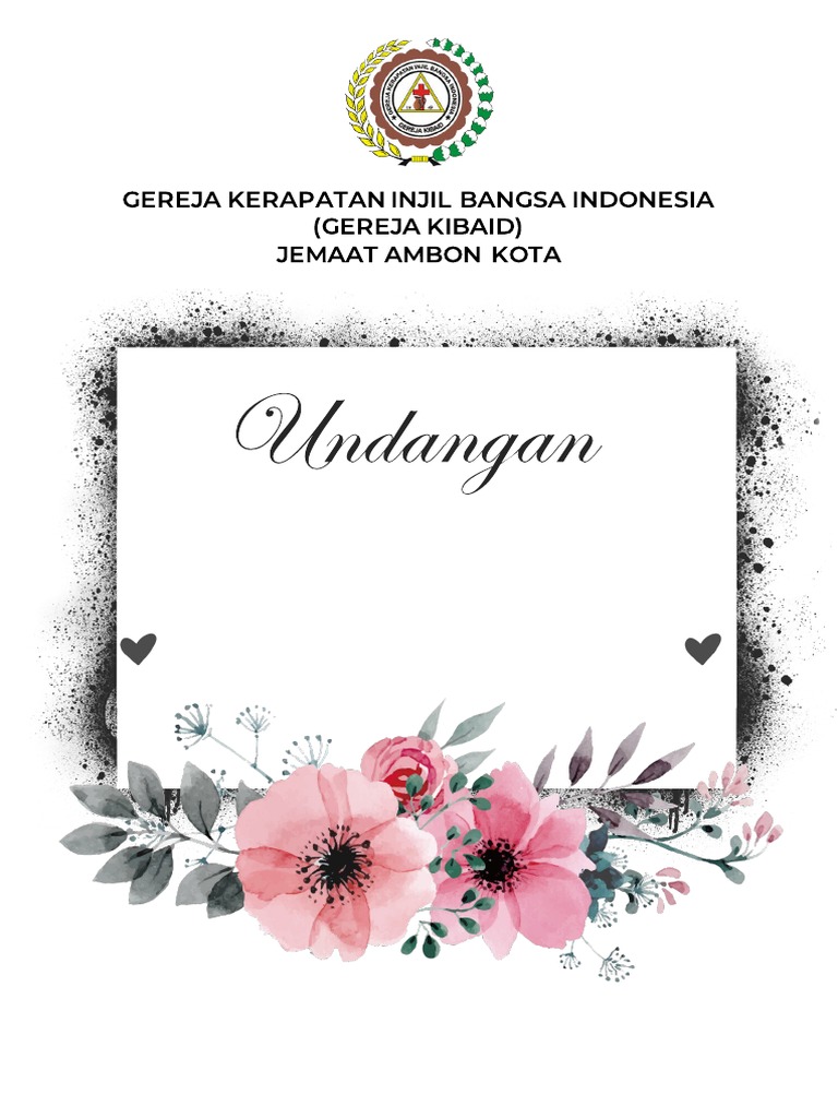 Undangan HUT Ke-8 Gereja KIBAID Ambon Kota | PDF