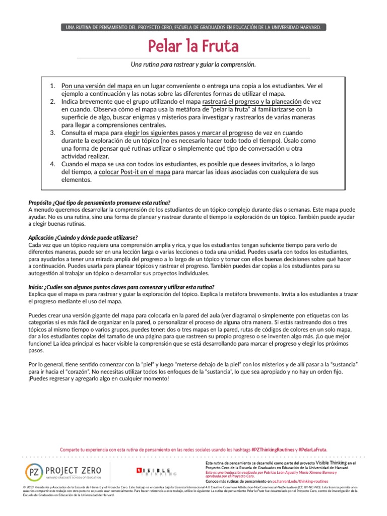 Pelar La Fruta - Peel The Fruit | PDF | Licencia Creative Commons
