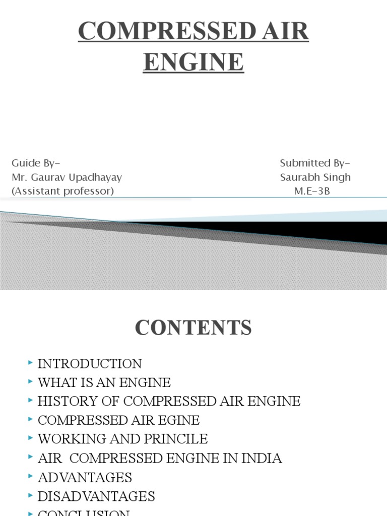 Compressed Air Engine | PDF | Engines | Internal Combustion Engine