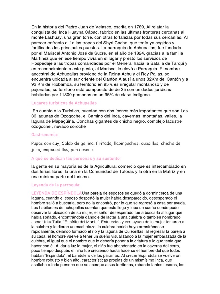 Achupallas | PDF