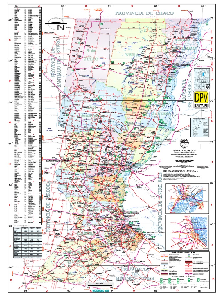 Provincia Santa Fe - Mapa de Rutas | PDF