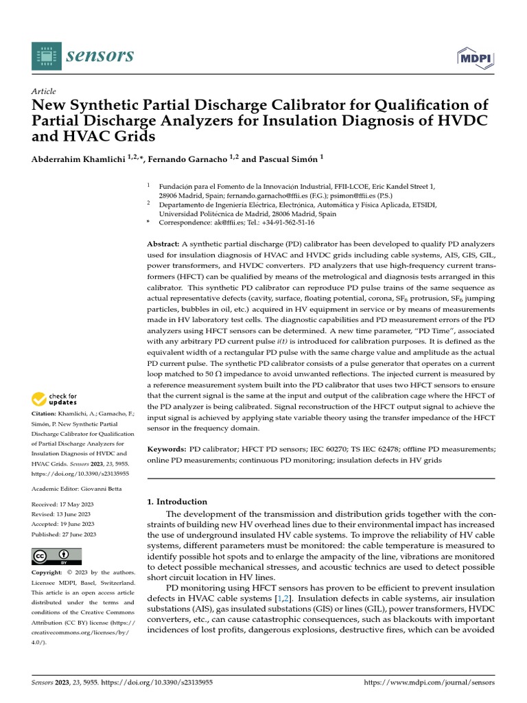 New Synthetic Partial Discharge Calibrator For Qua | PDF