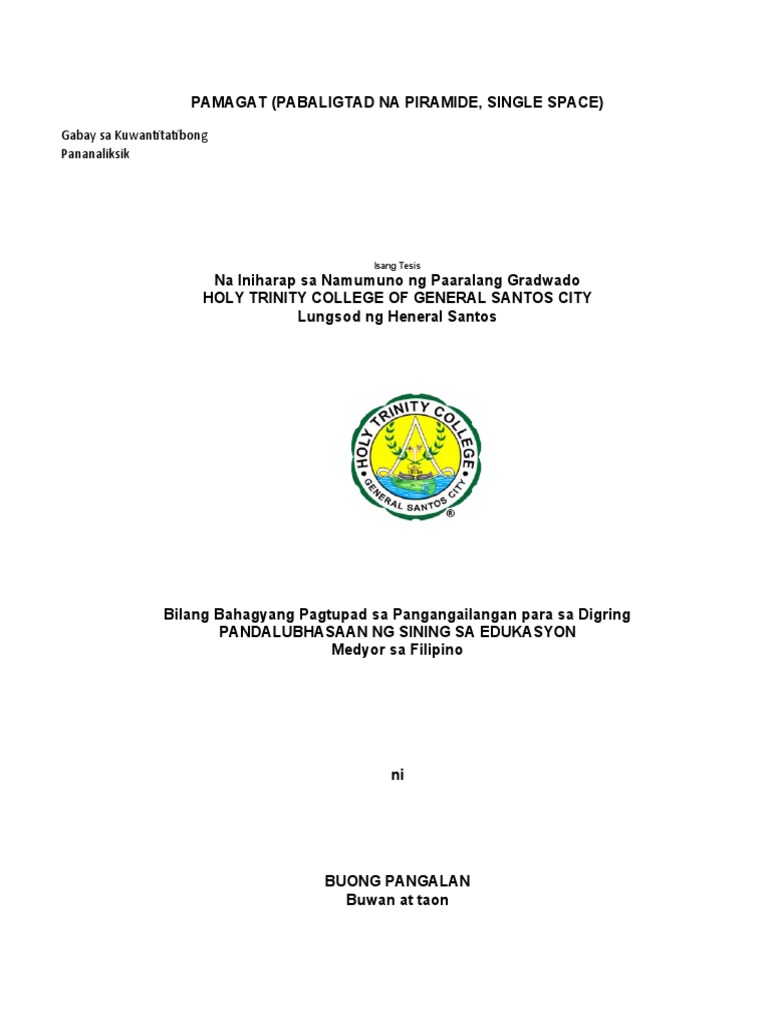 Edited FILIPINO Quantitative Research Format 2023 | PDF