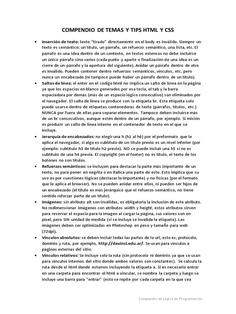 Guía SEO para HTML y CSS | PDF | HTML | Desarrollo de software