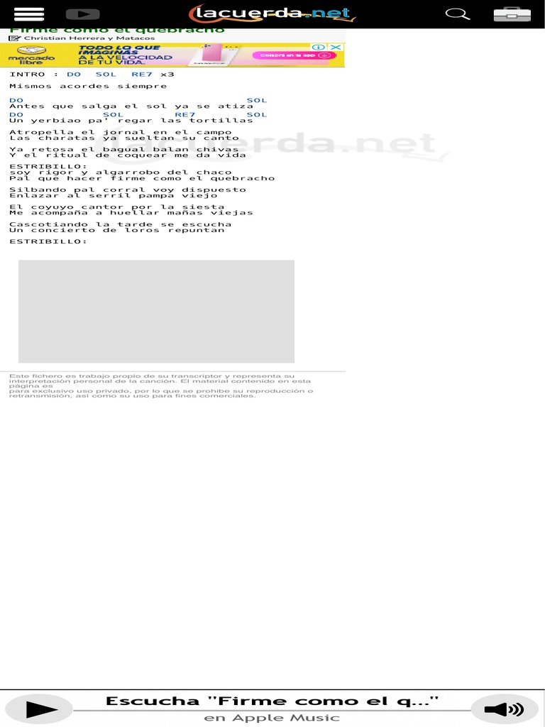 Firme Como El Quebracho | PDF