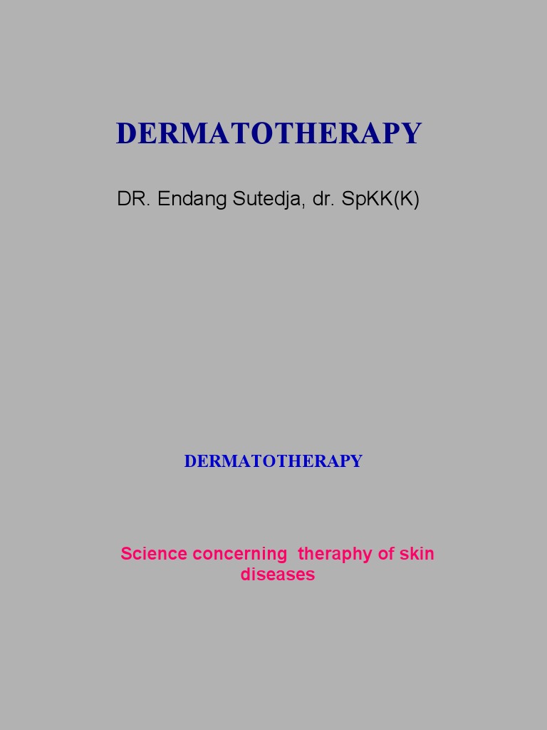 01 Dermatotherapy | PDF