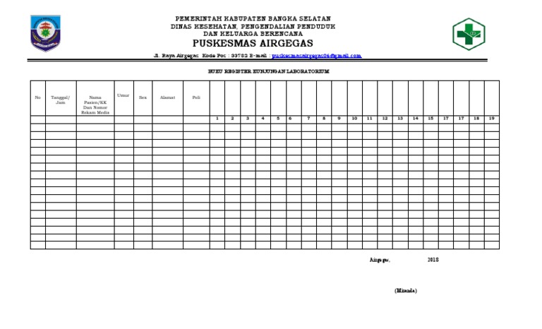 Buku Register Laboratorium | PDF