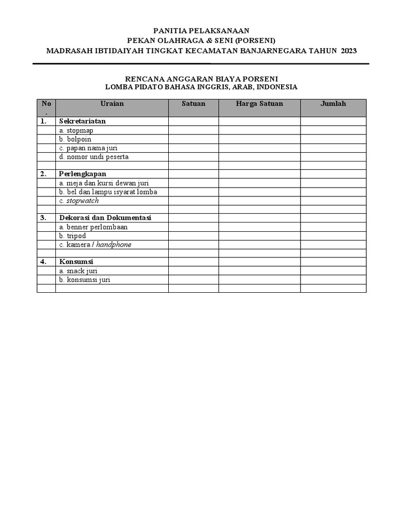 Bagi Rab Lomba Pidato Porseni | PDF