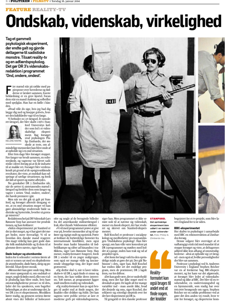 Ondskab Videnskab Virkelighed Og Reality TV | PDF