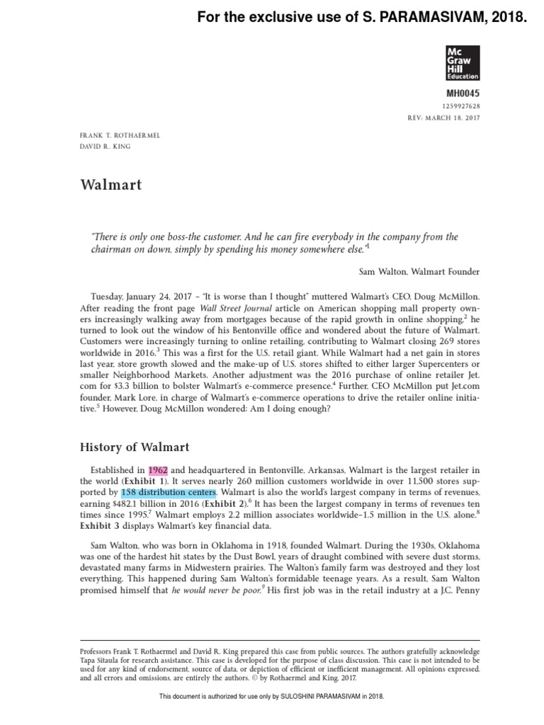 Walmart History | PDF