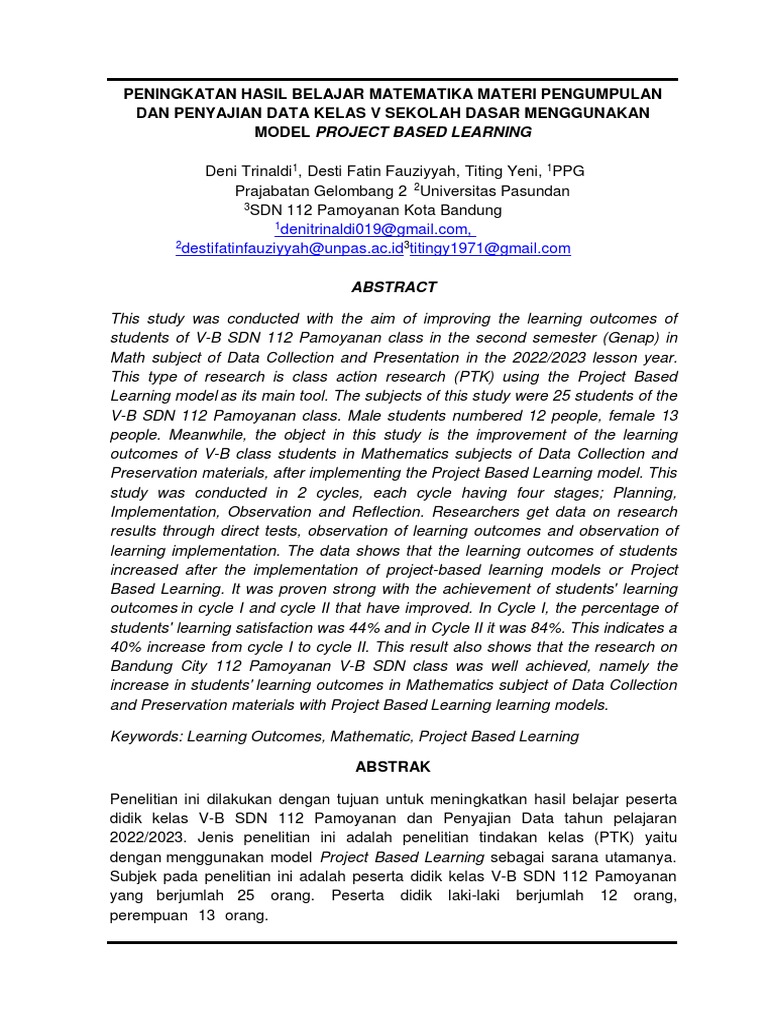 PTK Deni Trinaldi | PDF | Behavior Modification | Intelligence