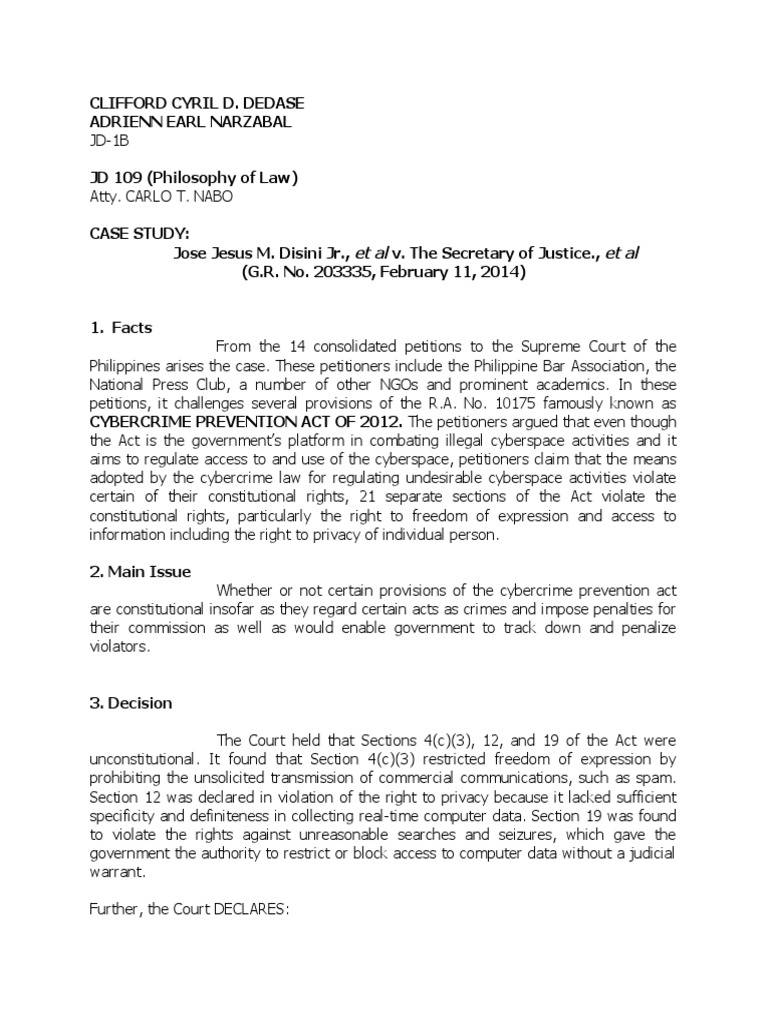 JD 109 Act. No. 2 | PDF | Social Science | Law