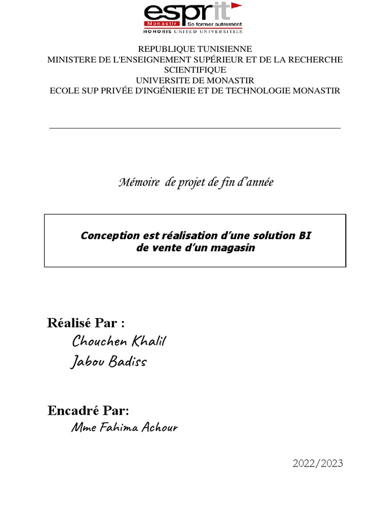 Rapport PFA 2022-2023 | PDF