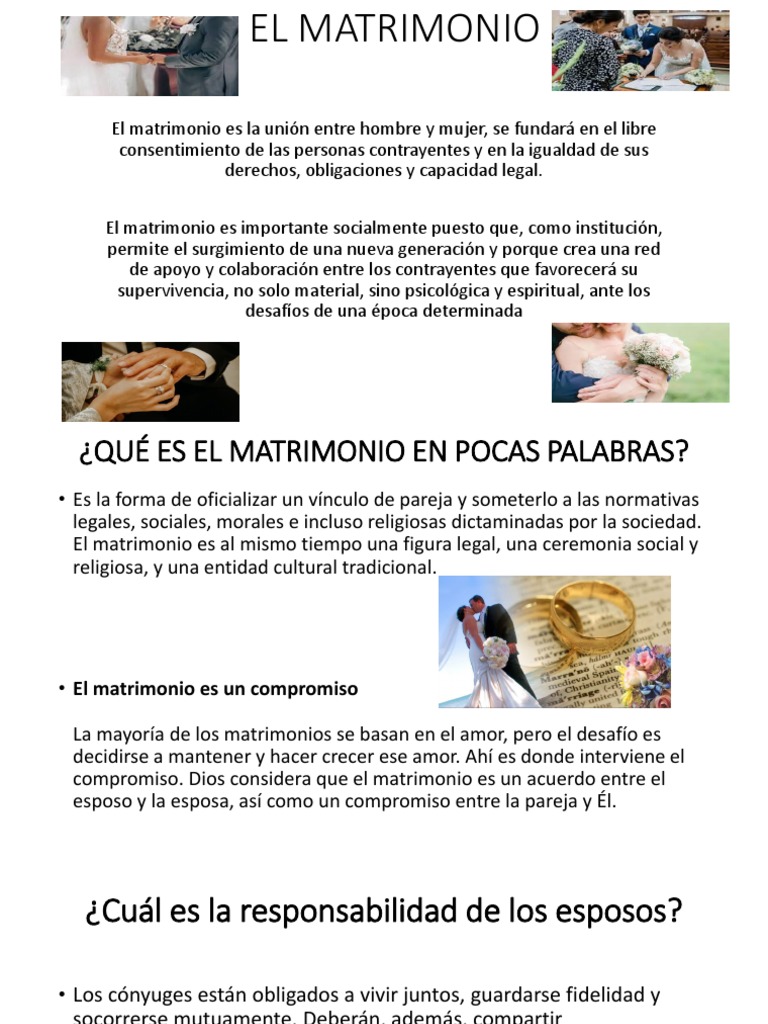El Matrimonio: Compromiso y Valores | PDF | Matrimonio | Esposa