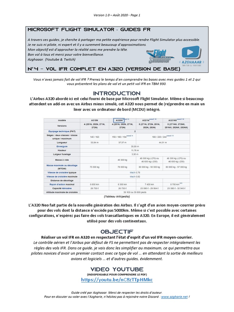 Vol IFR en Airbus A320 : Guide Pratique | PDF | Contrôle de la circulation aérienne | Décollage