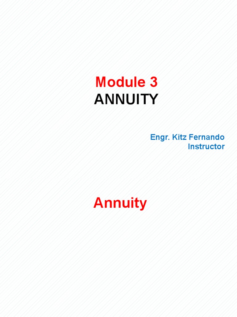 Engineering Economy Module 3 | PDF | Interest | Debt