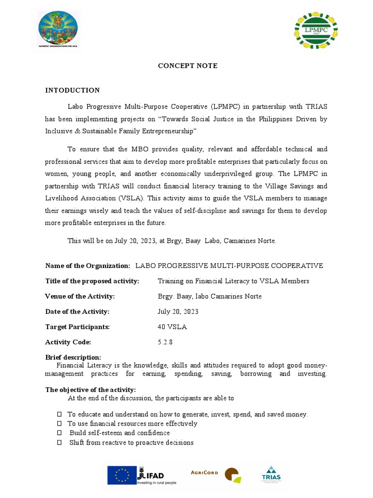 Financial Literacy For VSLA Members | PDF