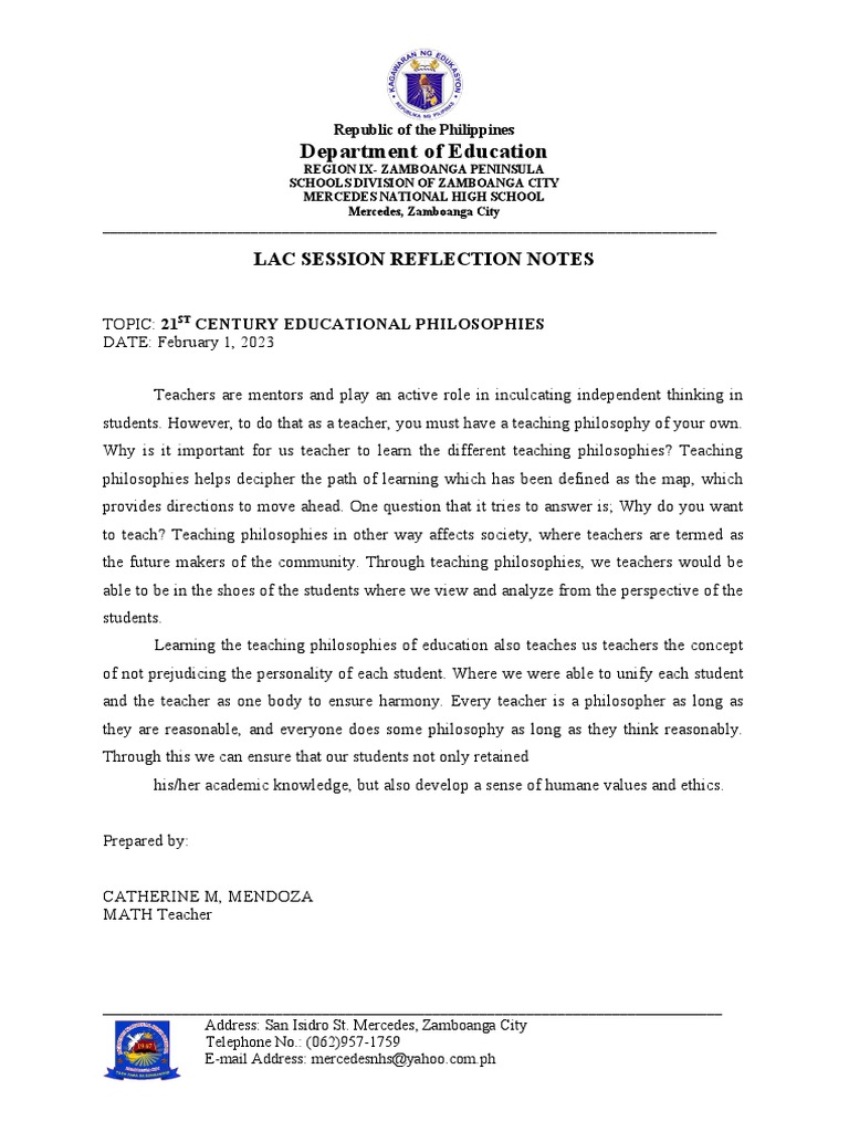 LAC-SESSION-REFLECTION-NOTES | PDF